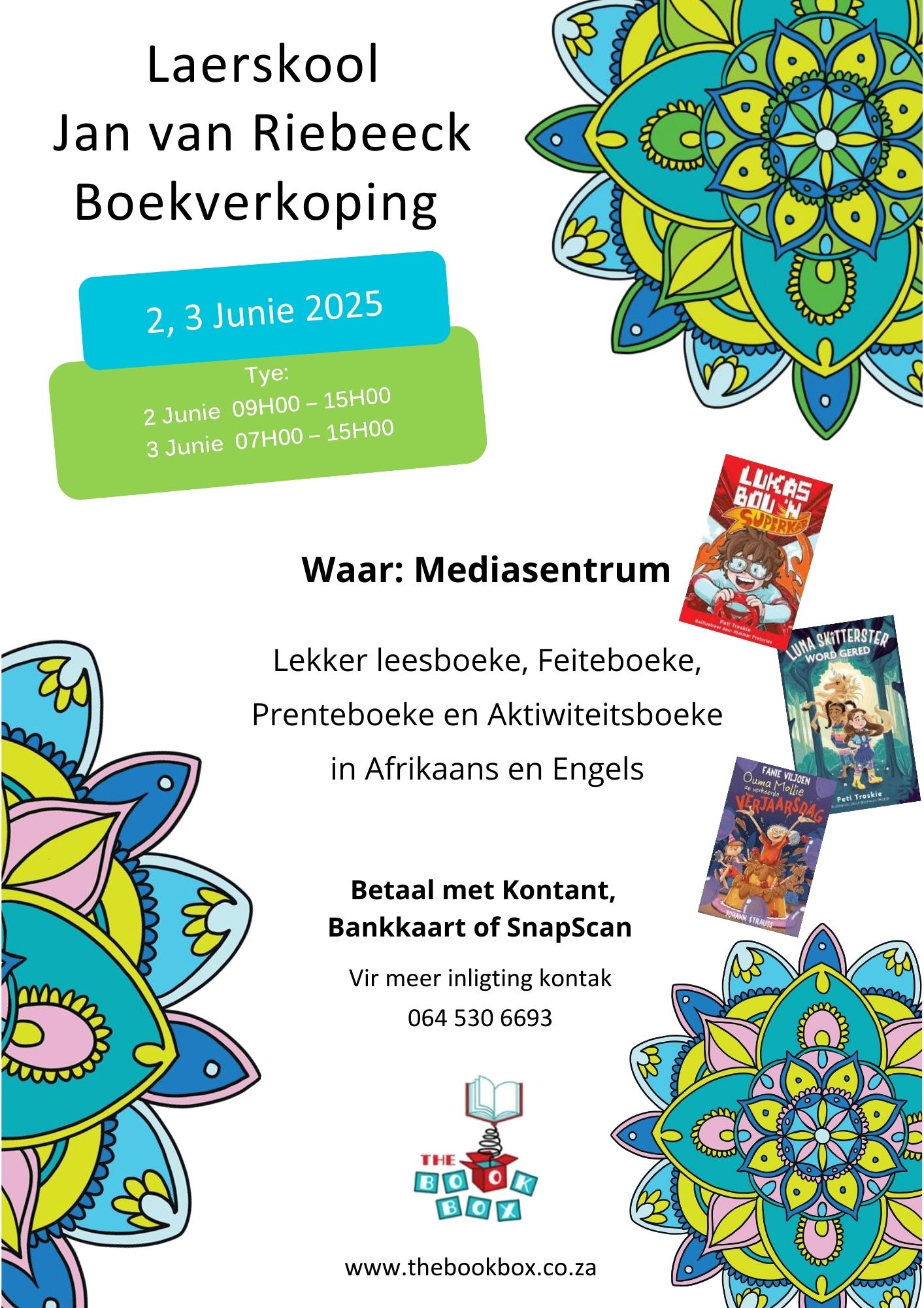 Boekverkope: 2 & 3 Junie 2025 - Laerskool Jan Van Riebeeck